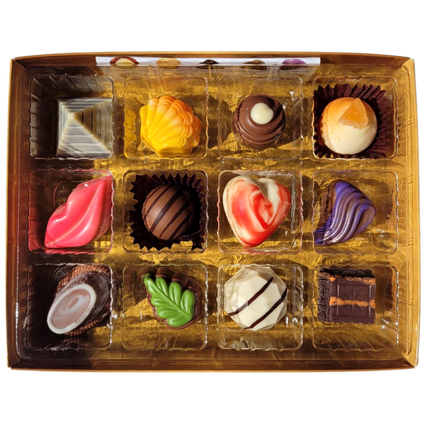 Gift Box 12 gourmet chocolates – Poppy's Chocolate Wholesale