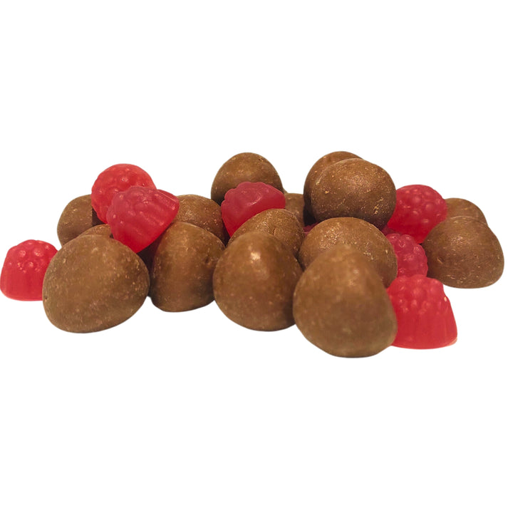 Milk Chocolate coated Raspberry lollies 200g – Poppy's Chocolate Wholesale