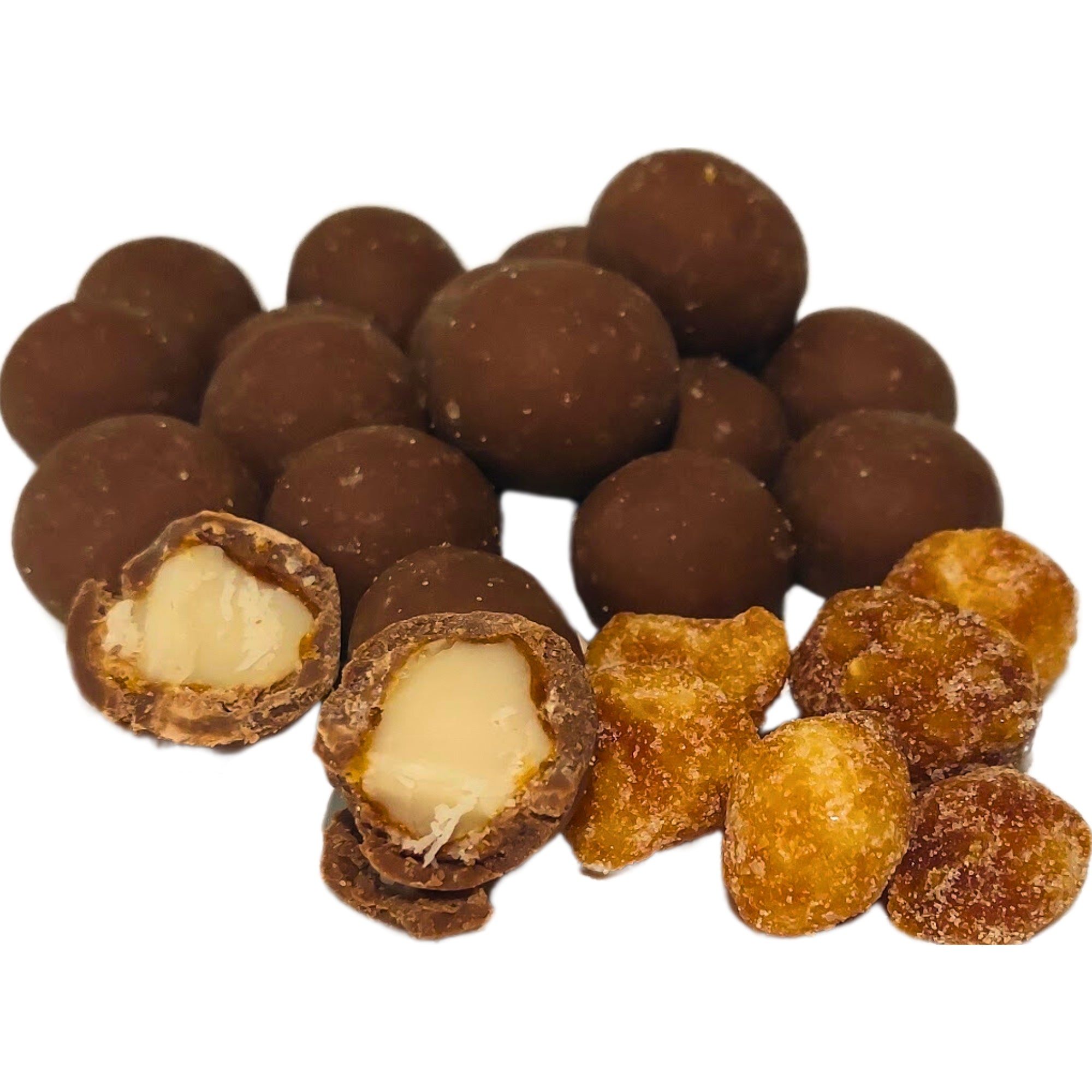Milk Chocolate coated Honey Roasted Macadamias 150g – Poppy's Chocolate ...